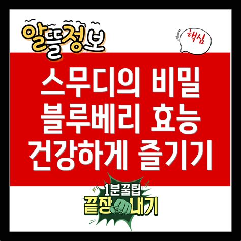 블루베리 스무디와 그 효능 소개