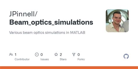 Github Jpinnell Beam Optics Simulations Various Beam Optics Simulations In Matlab