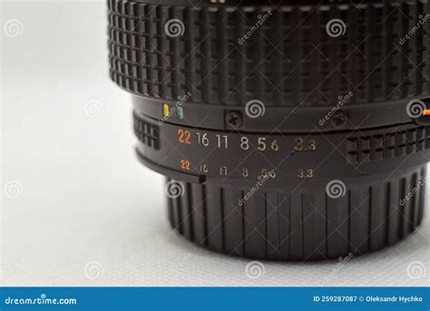 Fragment Of Autofocus Lens Isolated Stock Image Image Of Aperture