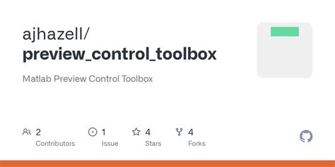 Github Ajhazellpreviewcontroltoolbox Matlab Preview Control Toolbox