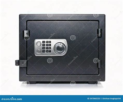 A Secure Black Safe Featuring A Digital Keypad For Safe Storage Of Valuables Stock Image