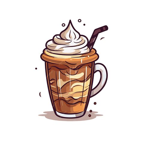 Premium Vector Cartoon Mocha Hd Contour Flat Color Cartoon