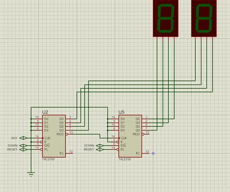 Digital Logic Downwards 74ls190 With Clock Wired To Anothers Rco Counts Twice Electrical