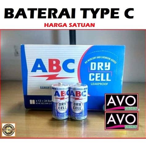 Baterai Battery Tipe C Ukuran Sedang Lazada Indonesia