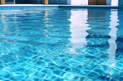 Detalle De Agua Ondulada De Piscina Ia Generativa Foto Premium