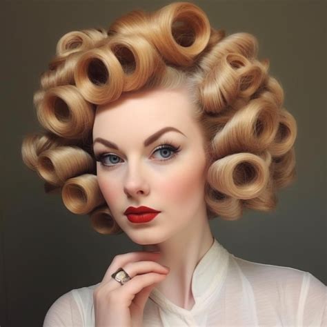 Premium Ai Image Photo Of Vintage Pin Curls