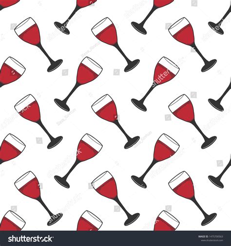 Wine Glass Vector Concept Doodle Sketch Stock Vector Royalty Free
