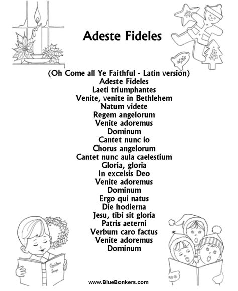 Bible Printables Christmas Songs And Christmas Carol Lyrics Adestes