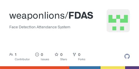 Github Weaponlions Fdas Face Detection Attendance System