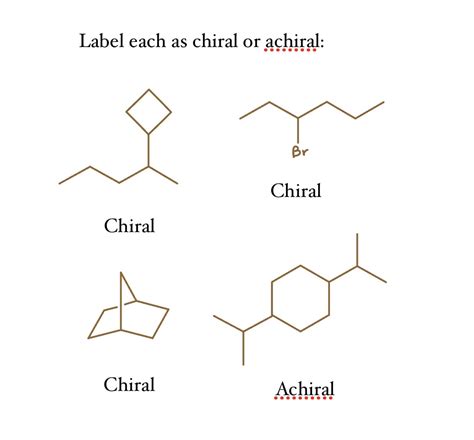 Answered Label Each As Chiral Or Achiral Chiral… Bartleby