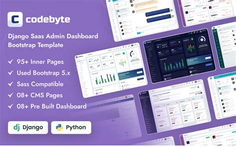 Codebyte Django Saas Admin Dashboard Bootstrap Template Codemarket