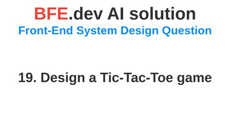 Ai Solution For System Design On Bfe Dev