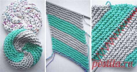 Вяжем мочалку для мытья посуды Если вы любите вязать красивые вещи дл Вяжем СПИЦАМИ Постила