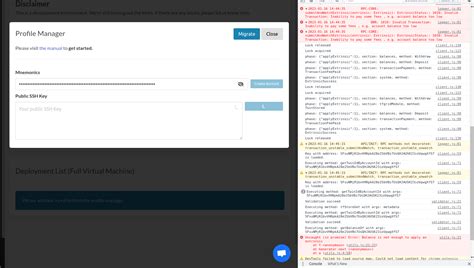 After Creating A New Profile And Set The Sshkey It Keeps Storing