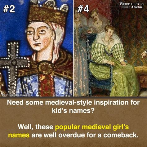 Weird 15 Popular Names For Girls From Medieval Times That Wed Most
