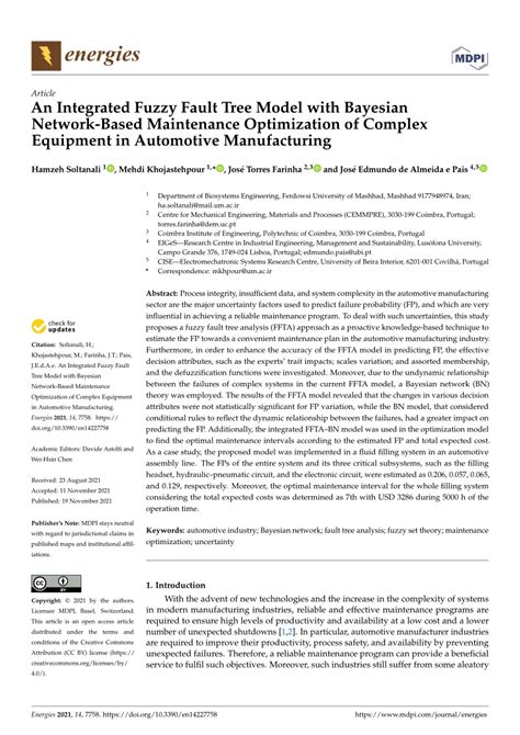 Pdf An Integrated Fuzzy Fault Tree Model With Bayesian Network Based