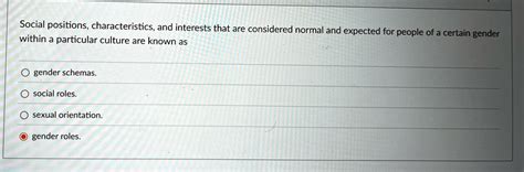 Social Positions Characteristics And Interests That Are Considered
