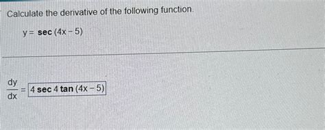 Solved Calculate The Derivative Of The Following