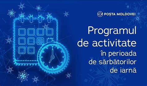 Posta Moldovei Program de lucru al subunităților poștale din Chișină