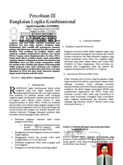 Analisis Rangkaian Kombinasional Dan Implementasi Decoder Bcd To 7