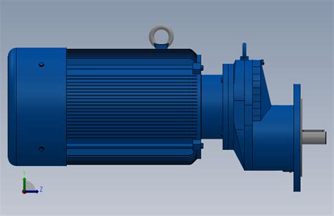 Rxf77法兰轴伸式安装斜齿轮减速机rx77 Y75 4p 132m M1 0° Φ250solidworks 2018模型图纸下载 懒石网