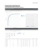 Assignment 6A 3 Logistic Regression Cameron Vickers Pdf Cameron