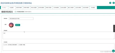 克拉玛依职业技术学院信息工程系网站jspjavaspringmvcmysqlmybatis Csdn博客