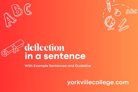How To Use Deflection In A Sentence Easy Examples
