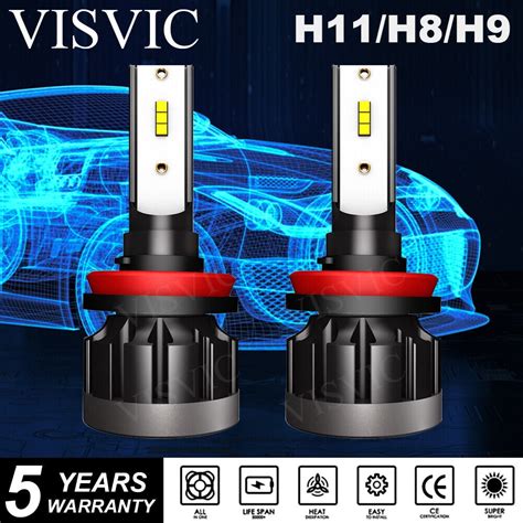 H11 LED Headlight Super Bright Bulbs Kit 330000LM HIGH LOW Beam 6000K