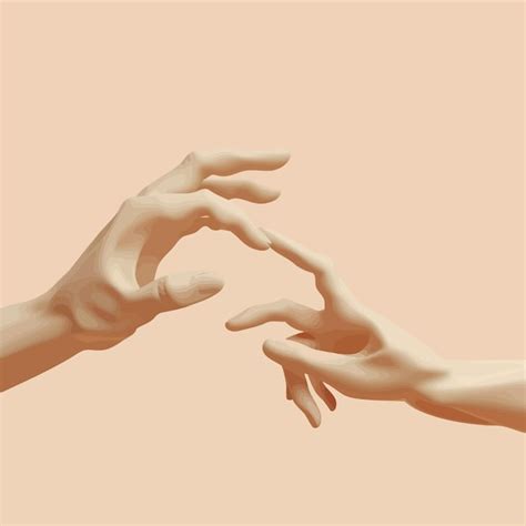 Premium Vector Hands Reaching Towards Each Otherconcept