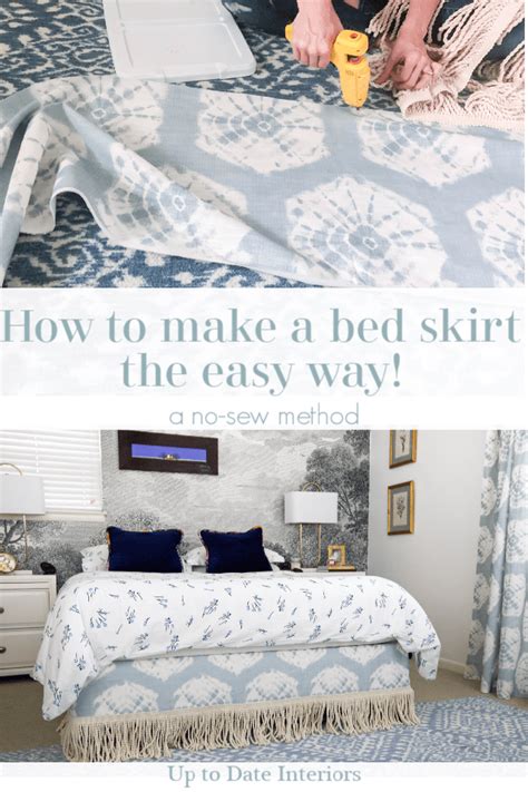 Make A Beautiful Diy Bedskirt In 4 Easy Steps Up To Date Interiors