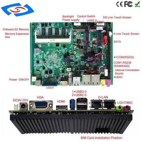 Embedded Motherboard High Performance Fanless Intel J Quad Core Processor Lvds Mini Itx