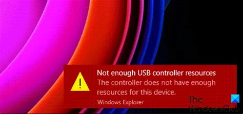Not Enough Usb Controller Resources Error On Windows