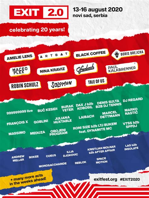Exit Festival 2020 Lineup Tickets Schedule Dates Spacelab