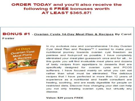 The Ovarian Cyst Miracle™ System Ppt