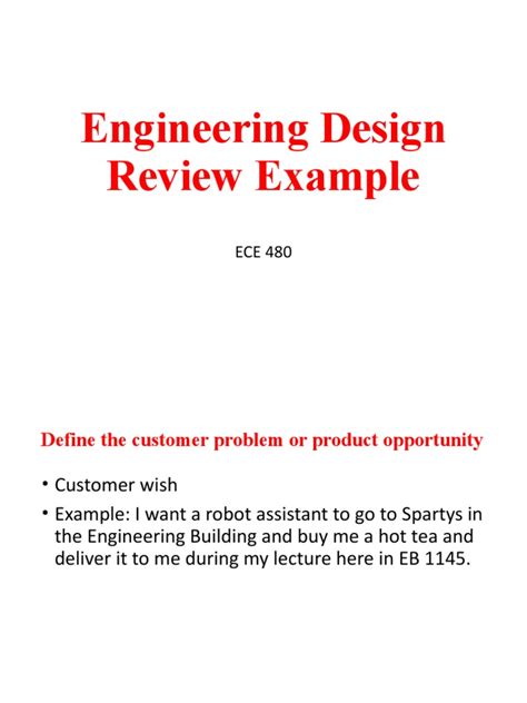 Engineering Design Review Example Pdf Robot Robotics