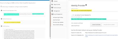 Setup SAML SSO For Okta SnapComms
