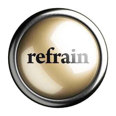 Refrain Word On Isolated Button 6375731 Stock Photo At Vecteezy