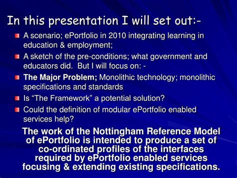 ppt developing a reference model of eportfolio powerpoint