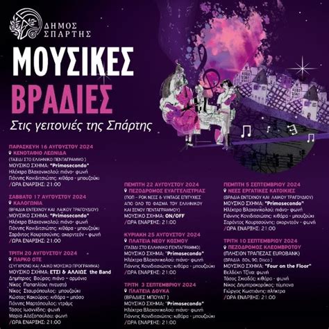 ΕΠΕΙΓΟΝ ΑΝΑΒΟΛΗ ΤΗΣ ΜΟΥΣΙΚΗΣ ΕΚΔΗΛΩΣΗΣ «ΒΡΑΔΙΕΣ ΜΠΟΥΑΤ ΤΗΣ ΤΡΙΤΗΣ 3