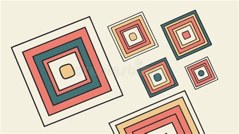 Single Concentric Square Geometric Pattern Focus Depth Vector Design Generative Ai Stock