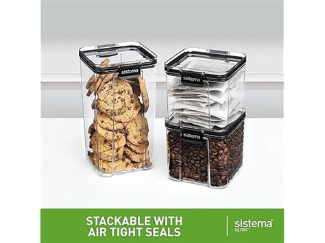 Sistema Food Storage Containers With Airtight Lids 3 Pack