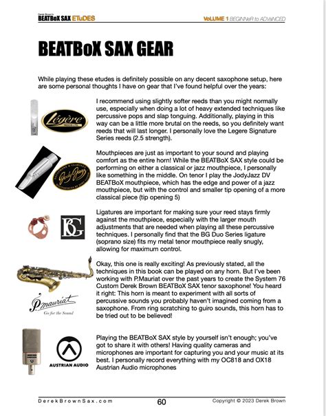 Beatbox Sax Etude Book P Mauriat