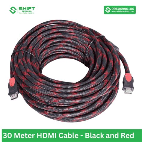 Dtech Hdmi Male To Male 20 Meter Black Cable Price In Bangladesh