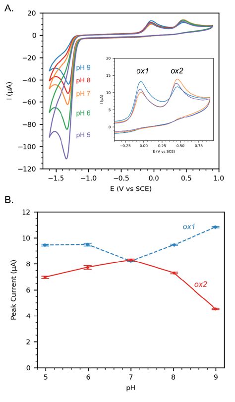 A Representative Cyclic Voltammograms Of 2 Mm 1 In 100 Mm Sodium