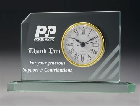Glass Rectangular Clock Above All Trophies
