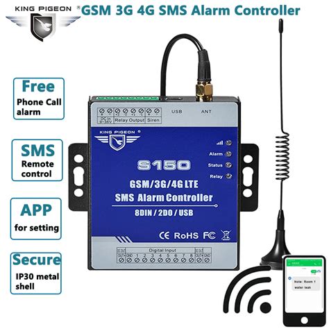 GSM Alarm 3G 4G Cellular RTU SMS Relay Switch Industrial IoT Remote ...