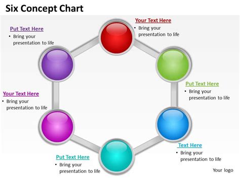 Six Concept Chart Powerpoint Diagrams Presentation Slides Graphics PowerPoint Shapes