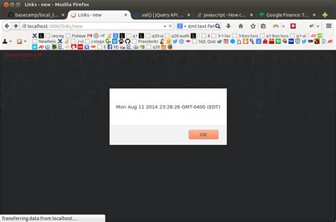 javascript how can i set an input field in rails to be to new date
