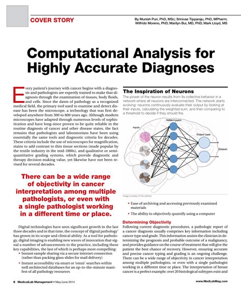 Pdf Computational Analysis For Highly Accurate Diagnoses
